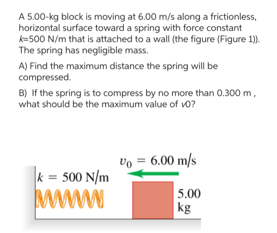 a 500 mathrmkg block is moving at 600 mathrmm mathrms along a frictionless horizontal surface ...