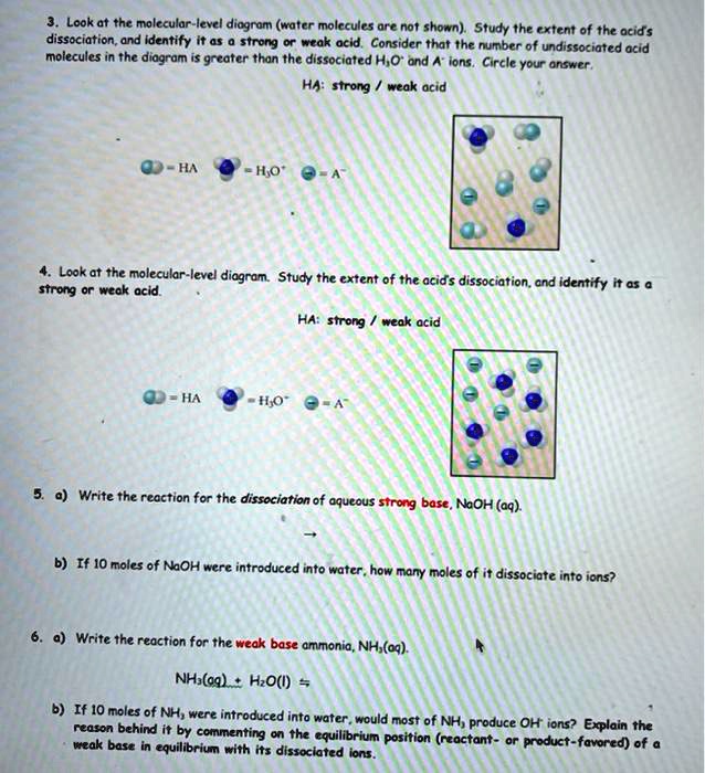 SOLVED: Look at the molecular-level diogram (water molccules are not ...
