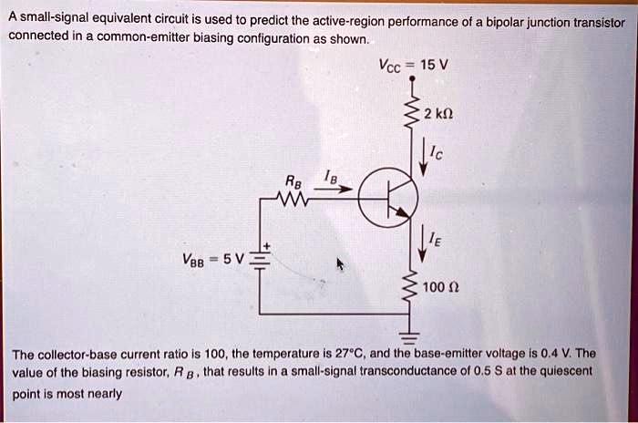 SOLVED: A small-signal equivalent circuit is used to predict the active ...