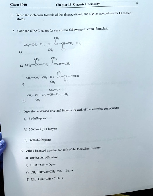 Ethyne Condensed Structural Formula