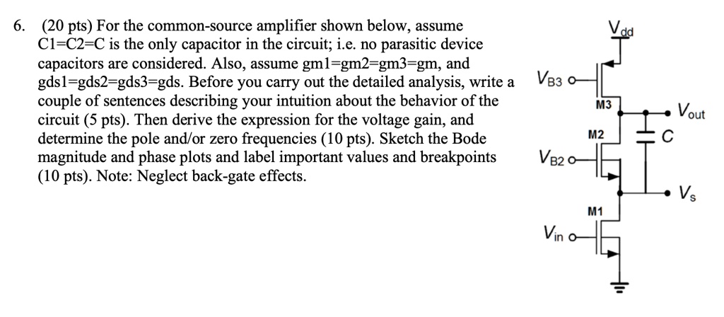 VIDEO solution: For the common-source amplifier shown below, assume C1 ...
