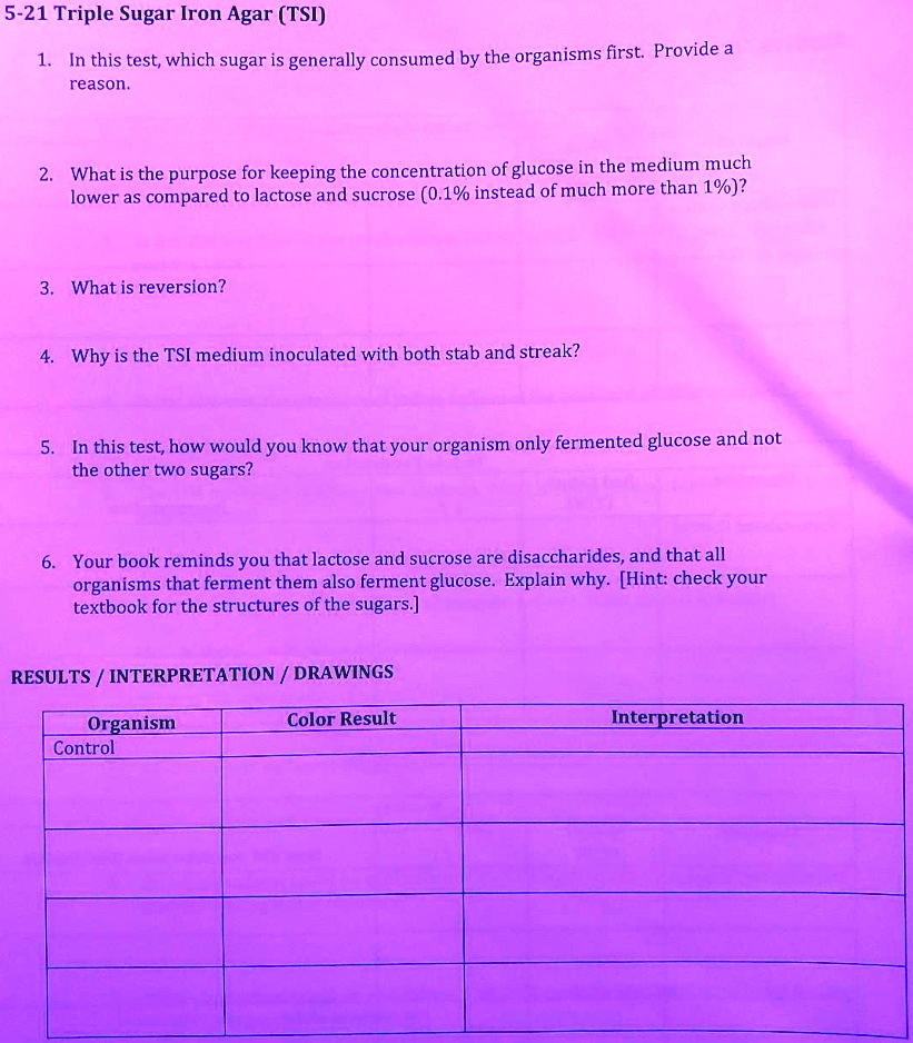 5 21 triple sugar iron agar tsi in this test which sugar is generally ...