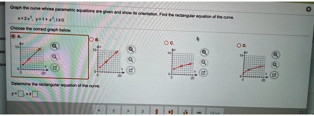 SOLVED: Graph the curve whose parametric equations are given and show its orientation Find X20 ...