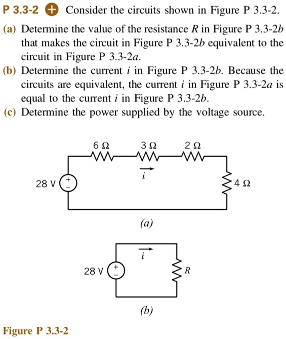 SOLVED: Consider the circuits shown in Figure P 3.3-2. a) Determine the ...