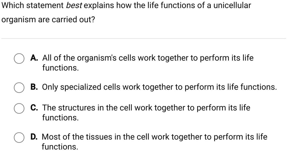 SOLVED: "Help please! this is science :) Which statement best explains ...