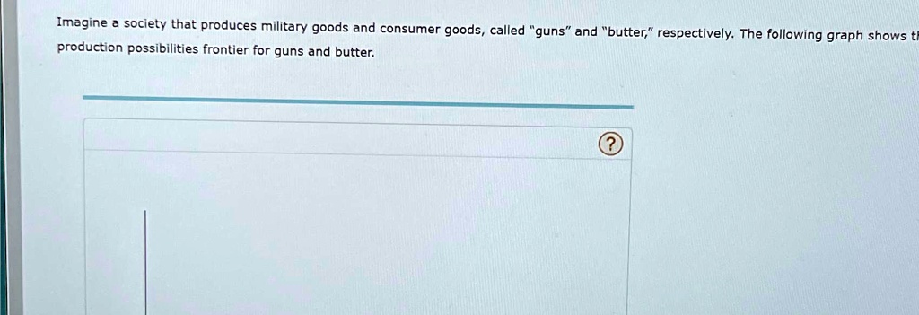 Imagine a society that produces military goods and consumer goods ...