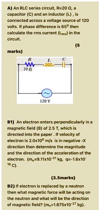 SOLVED: An RLC series circuit consists of a resistor (R), a capacitor (C), and an inductor (L ...