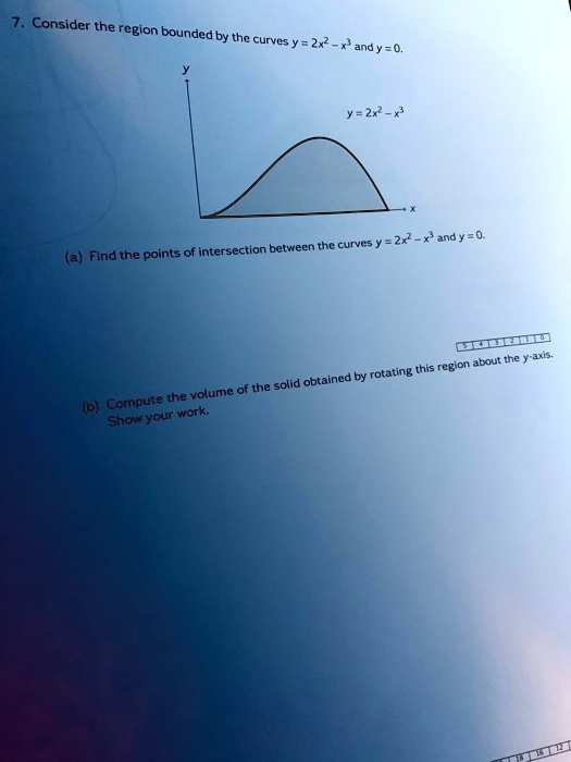 SOLVED: Consider the region bounded = by the curves 222 xand y Y=2,-x Y=2r- Pandy intersection ...