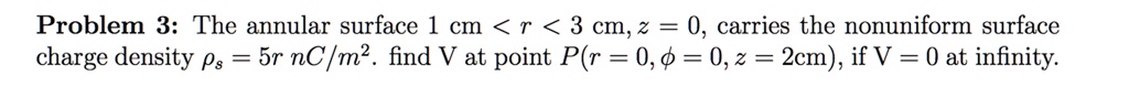 Problem 3: The annular surface 1 cm