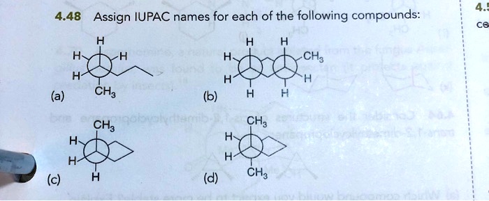 448 assign iupac names for each of the following compounds cha a chz b c d cha ch3 cha 41992