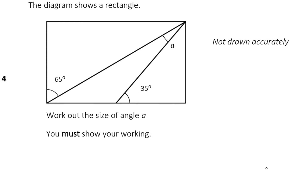 SOLVED: The diagram shows a rectangle Not drawn accurately 650 350 Work ...