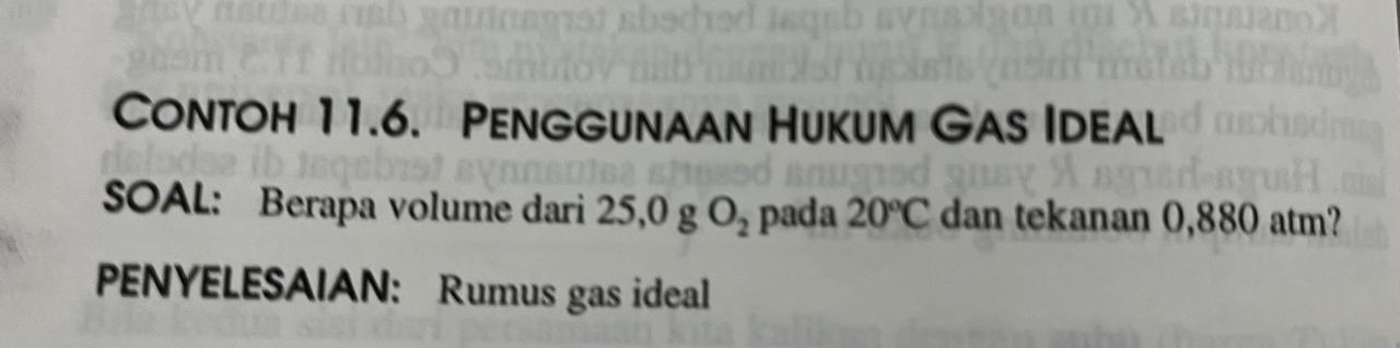 contoh 116 penggunaan hukum gas ideal soal berapa volume dari 250 ...