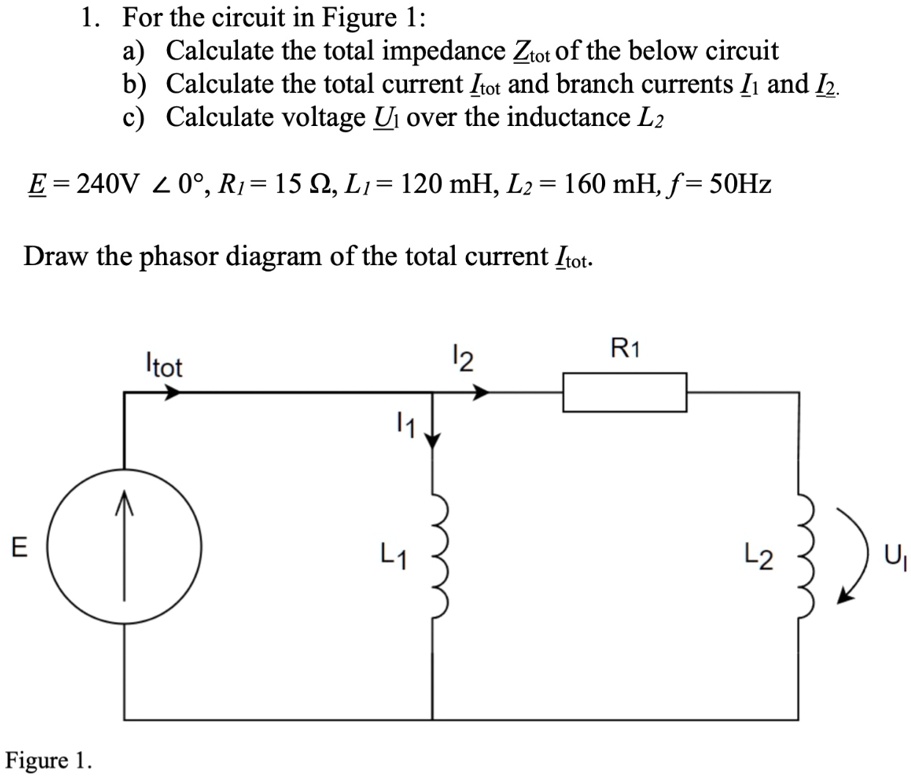 make sure to draw the phase diagram 1 for the circuit in figure 1 a calculate the total ...