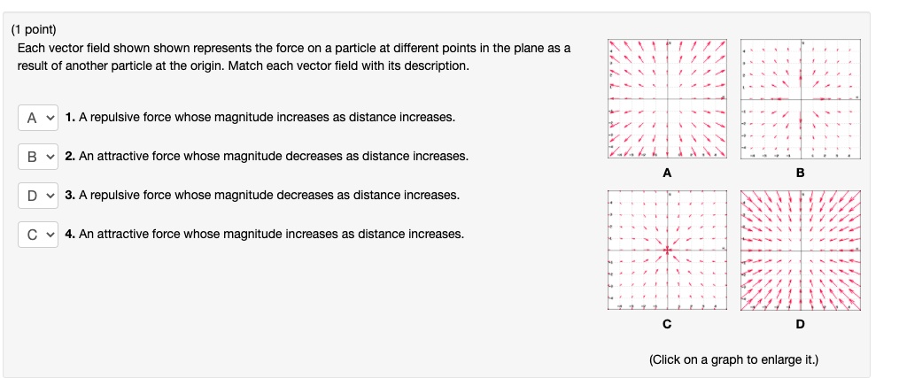 VIDEO solution: Each vector field shown represents the force on a ... VIDEO solution: Each vector field shown represents the force on a ...