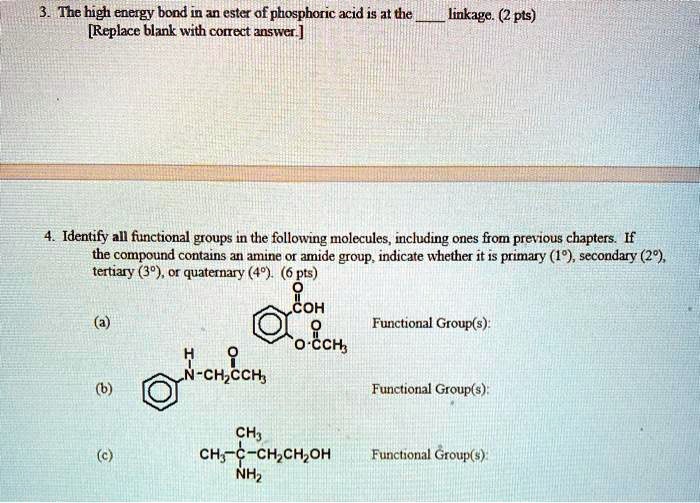 SOLVED: The high energy bond in an ester of phosphoric acid is at the ...