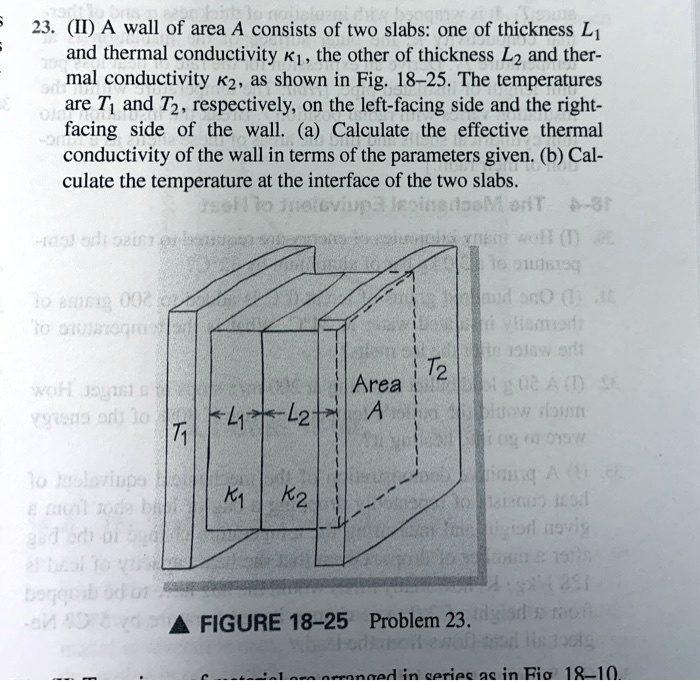 [GET ANSWER] 23 ii a wall of area a consists of two slabs one of ...