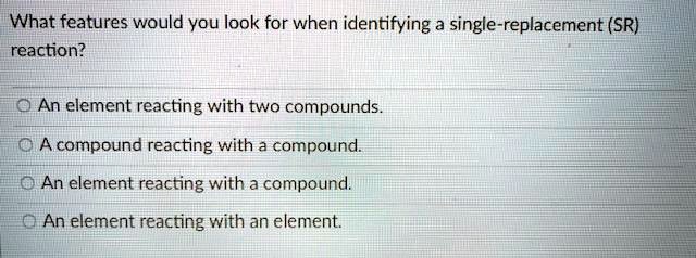 SOLVED: What features would you look for when identifying a single ...