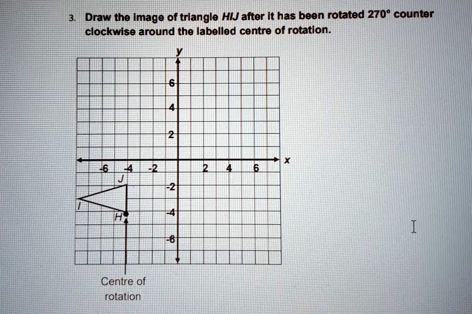 3. Draw the image of triangle HIJ after it has been rotated 270 ...