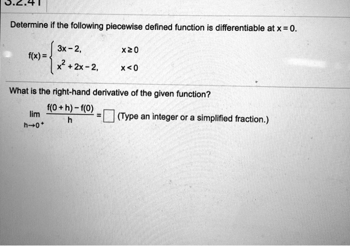 SOLVED: Determine if the following piecewise defined function is ...