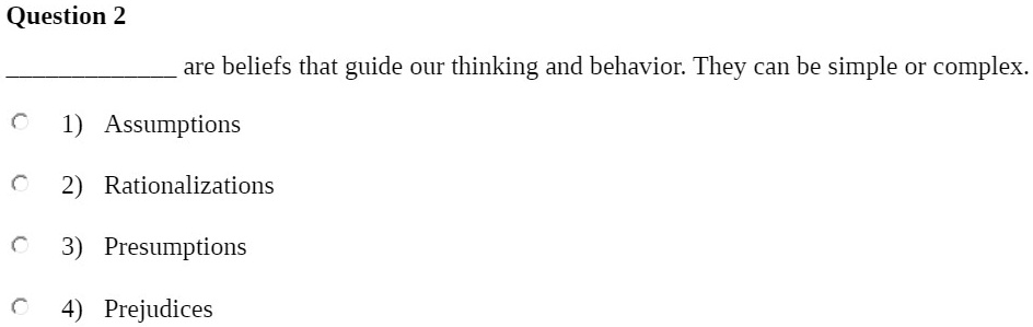 SOLVED: 'What is the answer to this question? Question 2 are beliefs ...