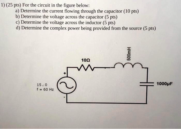 SOLVED: For the circuit in the figure below: a) Determine the current ...