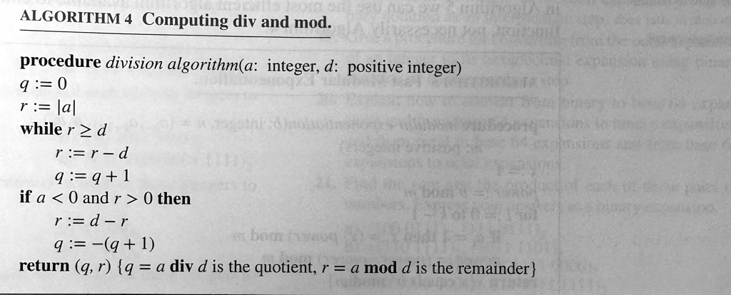 Solved Show That Algorithm 4 Uses Oqloga Bit Operations As Suming That Ad Algorithm 4