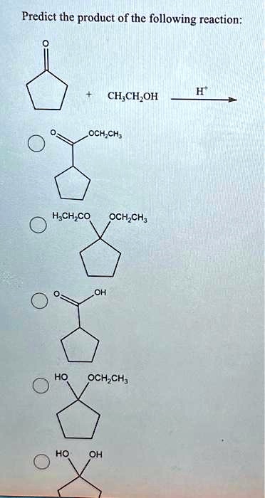 SOLVED: Predict the product of the following reaction: CH3CH2OH + H2O2 → CH3CHO + H2O