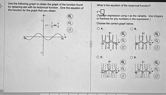 SOLVED: Use the following graph to obtain the graph of the function found by replacing sin with ...