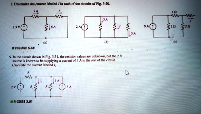 8. Determine the current labeled I in each of the circuits of Fig. 3.50. 7A W 3A 1.5 V 6A 2A (a ...