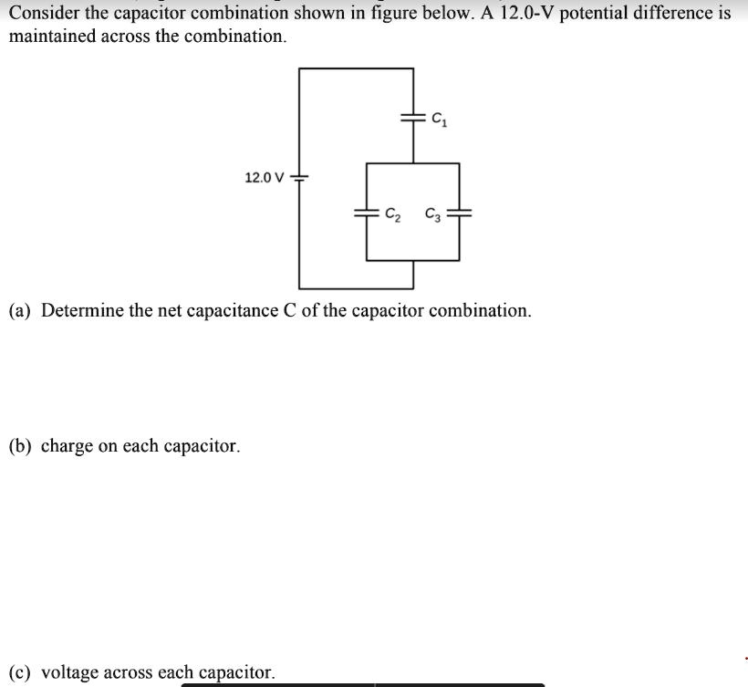consider the capacitor combination shown in figure below a 120 v potential difference is ...