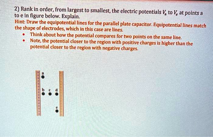SOLVED: Rank in order; from largest to smallest, the electric ...