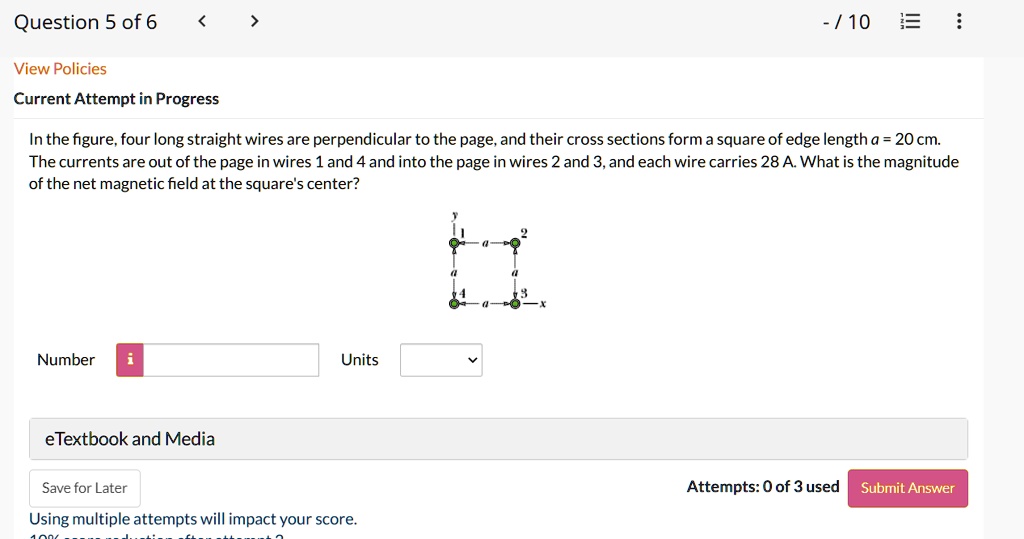 SOLVED: In the figure, four long straight wires are perpendicular to ...