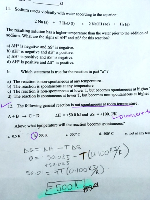 SOLVED: Sodium reacts violently with water according to the equation: 2 ...