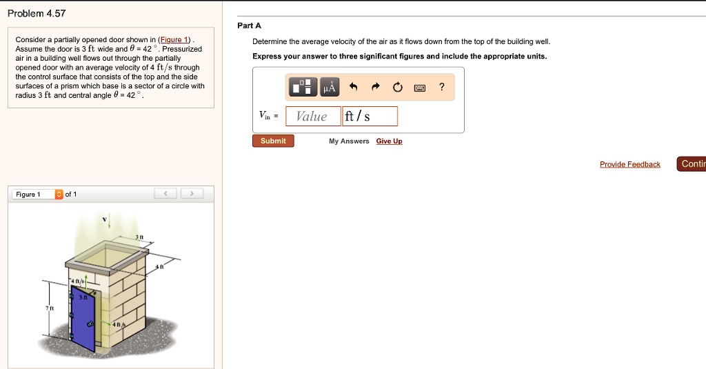Problem 4.57 Consider a partially opened door shown in (Figure 1 ...