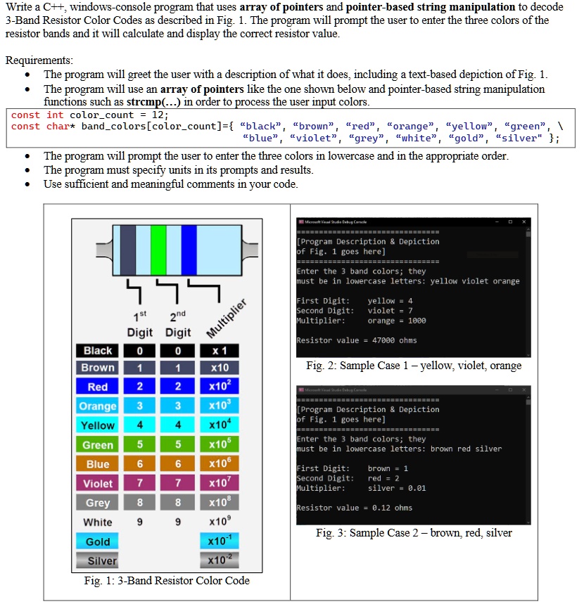 Solved Write A C Windows Console Program That Uses Array Of Pointers And Pointer Based 9317