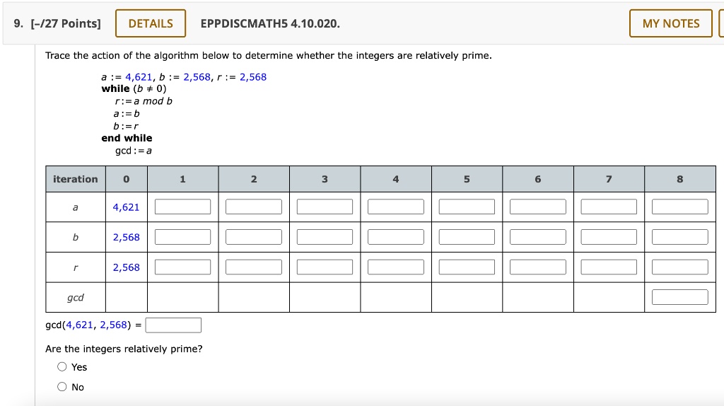 SOLVED: DETAILS EPPDISCMATH5 4.10.020 MY NOTES Trace the action of the ...