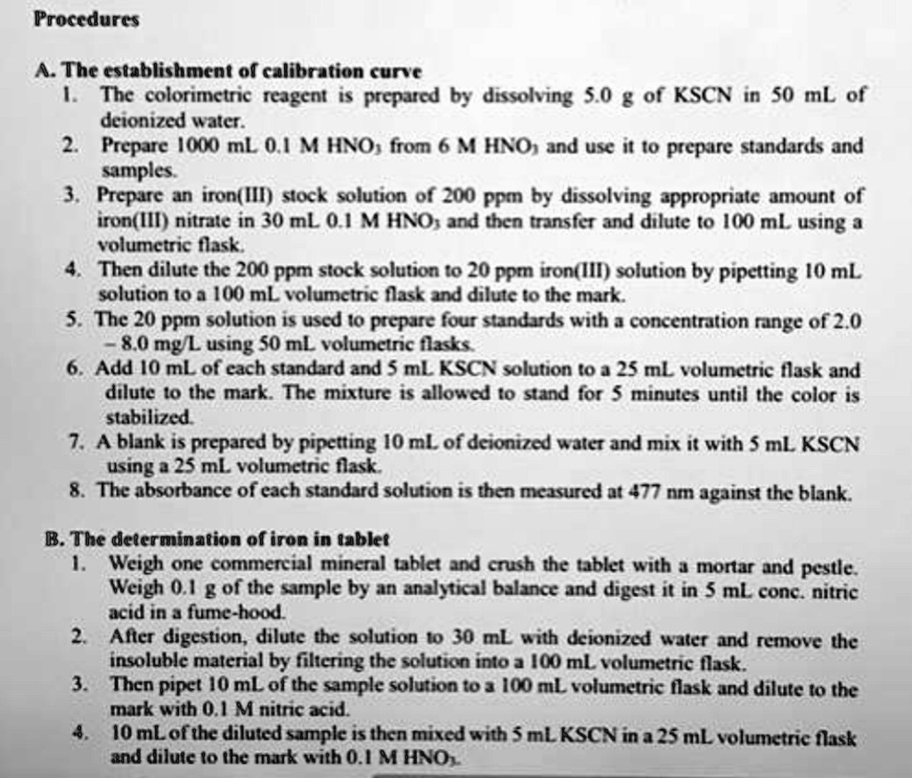 SOLVED: What is the brief procedure and observations? (Please) A. The ...