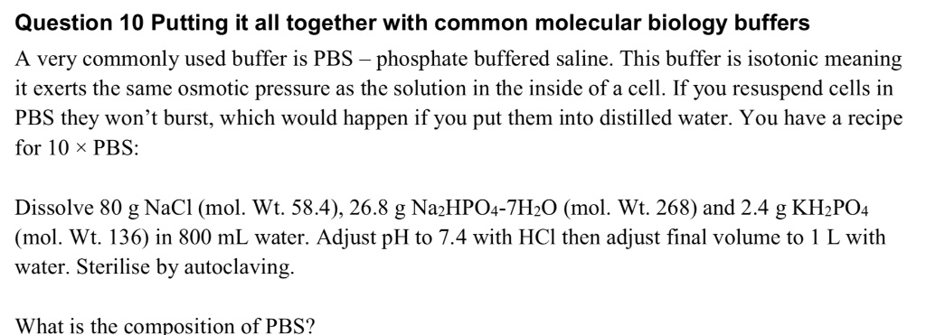 Pbs Buffer Recipe For Cell Culture | Bryont Blog