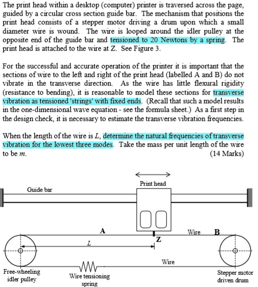 SOLVED: The print head within a desktop (computer) printer is traversed ...