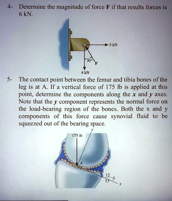 4 determine the magnitude of force f if that results forces is 6 kn 5 ...