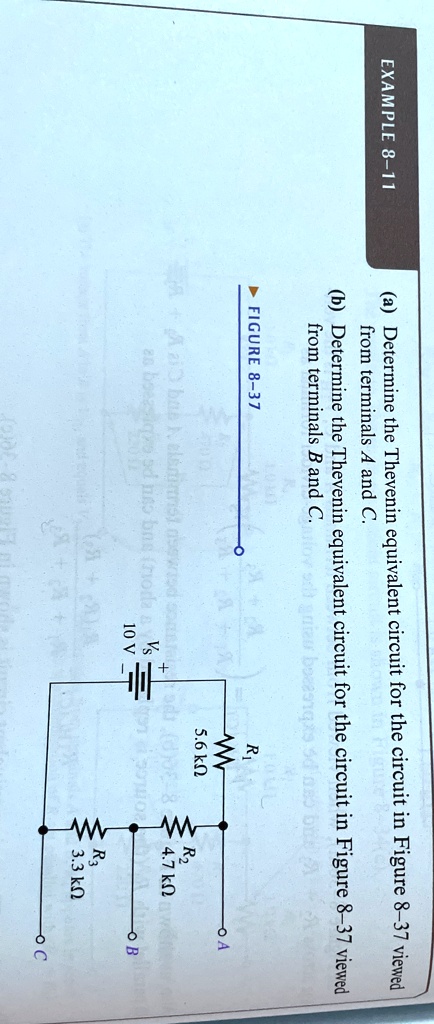 a determine the thevenin equivalent circuit for the circuit in figure 837 viewed from terminals ...