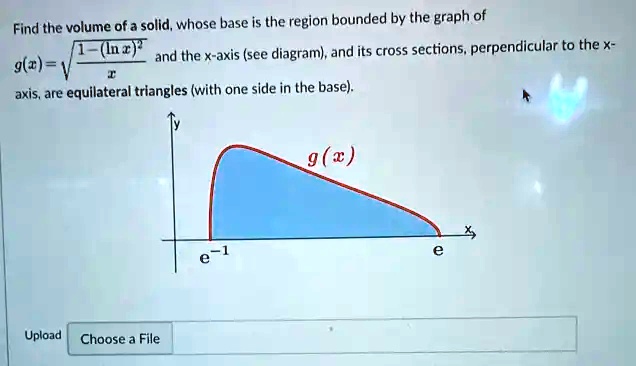 SOLVED: Find the volume of a solid; whose base is the region bounded by the graph of (hz) and ...