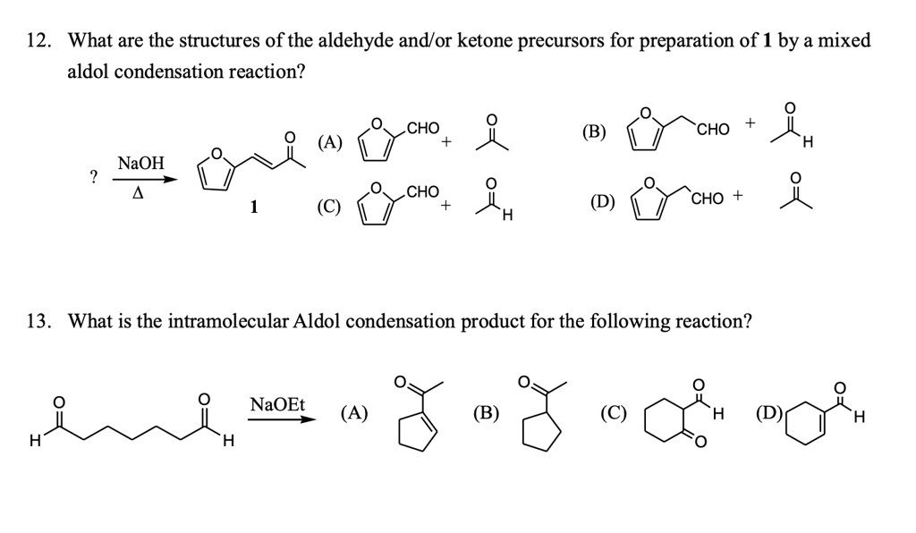 SOLVED:12_ What are the structures of the aldehyde and/or ketone ...