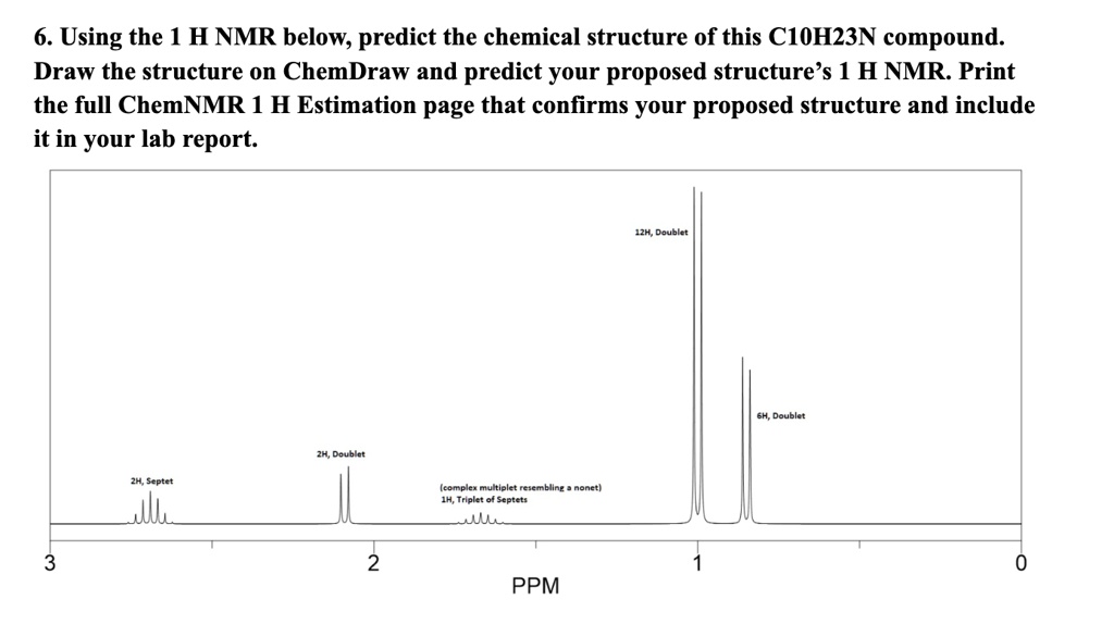 SOLVED: Thank you! 6. Using the 1H NMR below, predict the chemical ... SOLVED: Thank you! 6. Using the 1H NMR below, predict the chemical ...