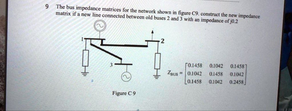 9the bus impedance matrices for the network shown in figure c9construct the new impedance matrix ...