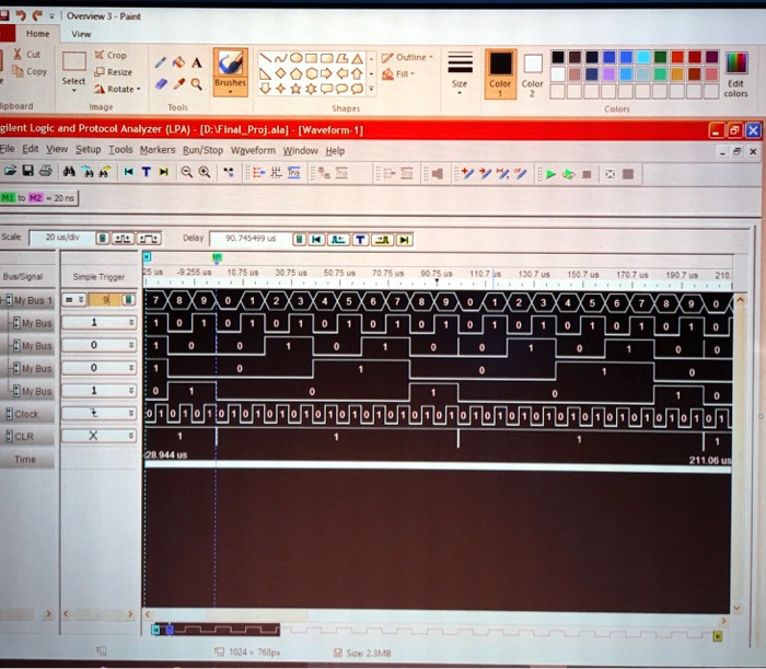 Solved This Is A Digital Analyzer Output Of A 4 Bit Synchronous Jk