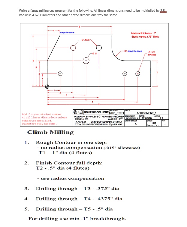 VIDEO solution: Write a Fanuc milling CNC program for the following ...