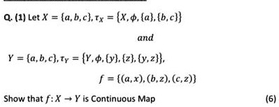 SOLVED: (1) Let X = (a,b,ctx = (X,,ab,c ana Y = a,b,c ty = Y,lyzy,z f = (a,x) ,(6,2), (c,2) Show ...