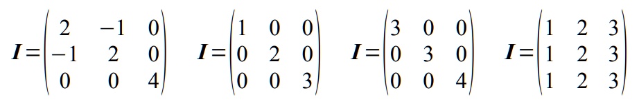SOLVED: Which one of the above sets of inertia tensors represents an ...