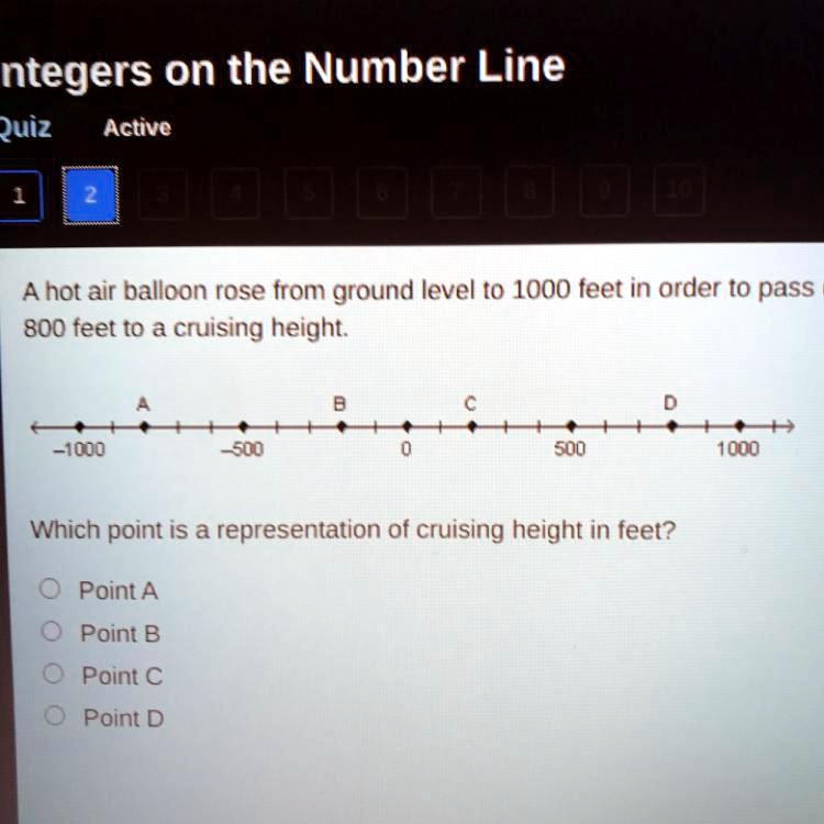 SOLVED: A hot air balloon rose from ground level to 1000 feet in order to pass over a mountain ...
